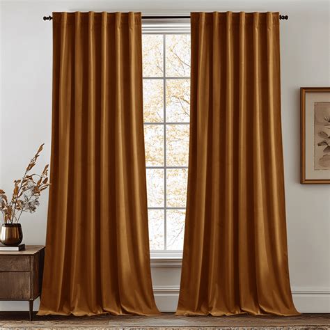 Nicetown Velvet Blackout Curtains For Living Room Thermal Insulated