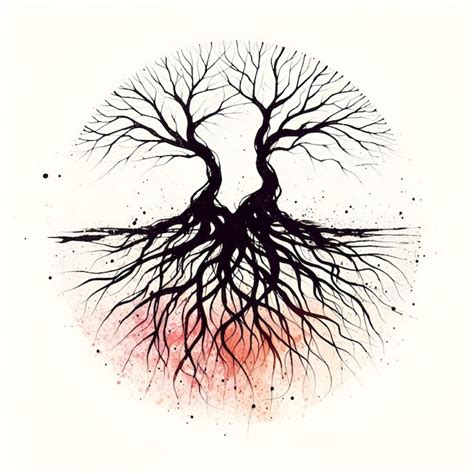 Vector Symbol Root Of The Tree Minimal Logo Premium AI Generated Vector