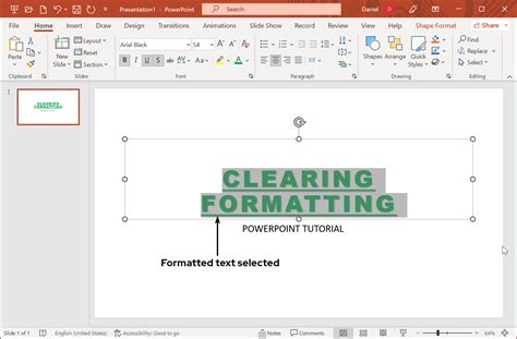 Clearing Formatting