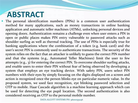 Face Recognition Eye Blink For Password Authentication Pdf