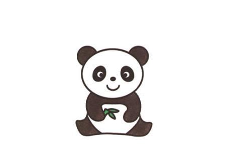 一步一步教你画大熊猫简笔画 哇图网