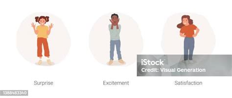 감정을 표현하는 아이들은 만화 벡터 일러스트 세트입니다 가공의 인물에 대한 스톡 벡터 아트 및 기타 이미지 가공의 인물 감정 개념 Istock
