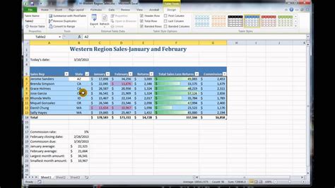 Excel Sorting Rows In A Table Youtube