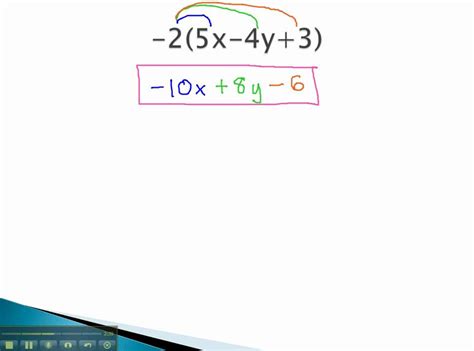 Simplify Algebraic Expressions Distributive Property Youtube