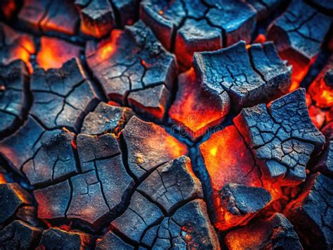 Intriguing Macro Photography A Deep Dive Into The Dark Cracked Texture Of Raw Charcoal A