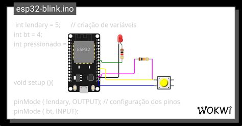 Acionamento Botão Wokwi Esp32 Stm32 Arduino Simulator