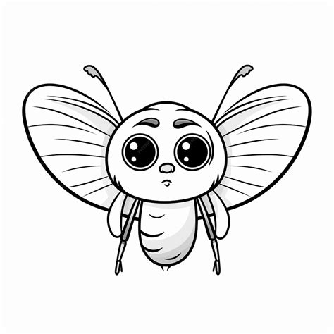 Premium Ai Image Codling Moth Cute Arts Hand Drawn Cute Coloring Book Kawaii Line Art