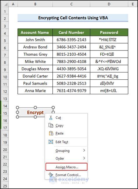How To Encrypt Cell Content In Excel 2 Methods