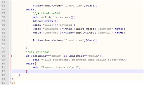 membuat form validasi dengan code igniter