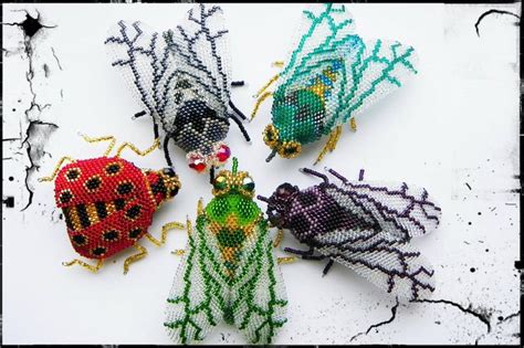 172 Best Beaded Bugs Images On Pinterest Brooches Bead Jewellery And