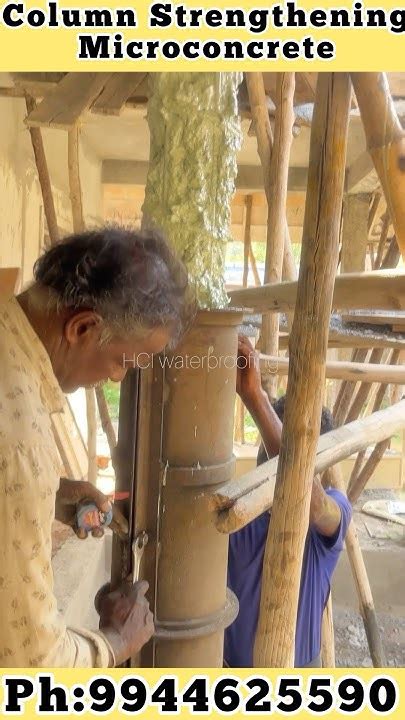 Renovating Old Column By Using Microconcrete Concrete Strengthening