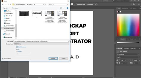 Tutorial Lengkap Cara Export Di Adobe Illustrator Otakdewasaid