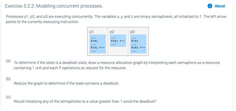 Solved Exercise 522 Modeling Concurrent Processes About