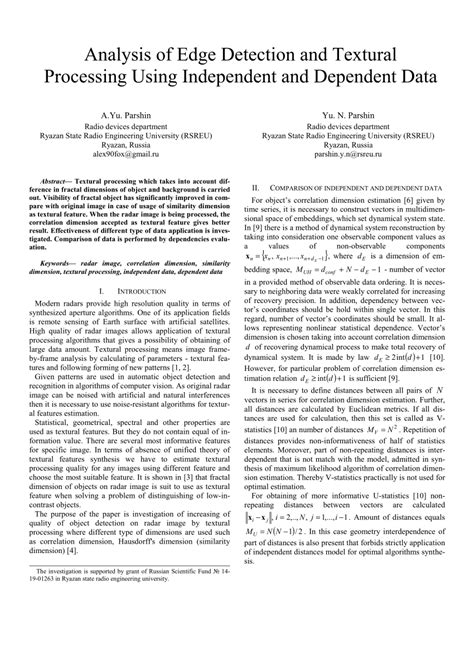 Pdf Analysis Of Edge Detection And Textural Processing Using