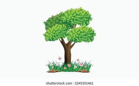 Tree Grass Design Eps Vector Stock Vector Royalty Free Shutterstock