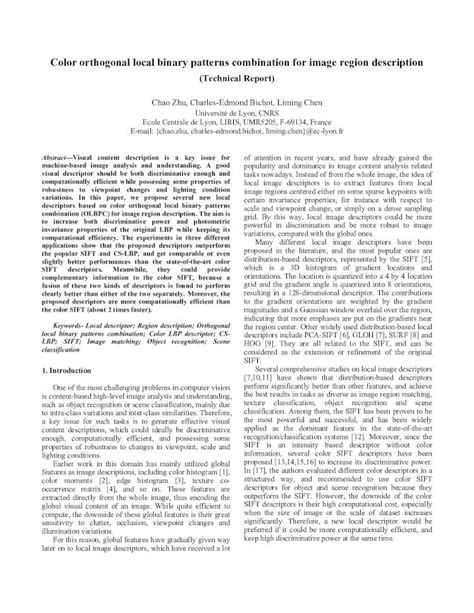 pdf color orthogonal local binary patterns combination for image