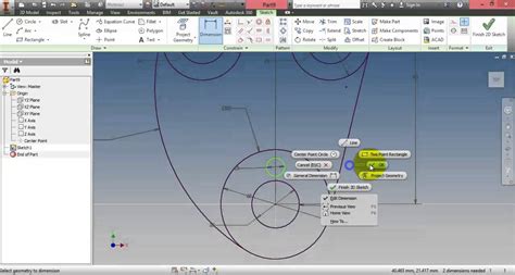 Autodesk Inventor Exercise Sketch2 Youtube