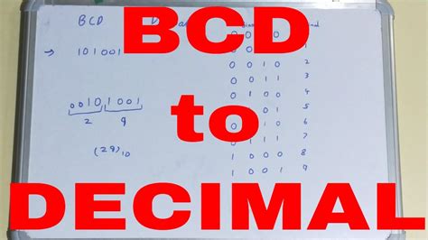 bcd to decimal conversion how to convert bcd to decimal bcd code to decimal bcd decimal
