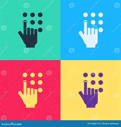 Pop Art Password Protection And Safety Access Icon Isolated On Color Background Security