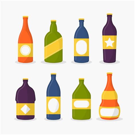 Premium Vector Beer Bottles Vector Illustration