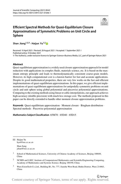 Efficient Spectral Methods For Quasi Equilibrium Closure Approximations