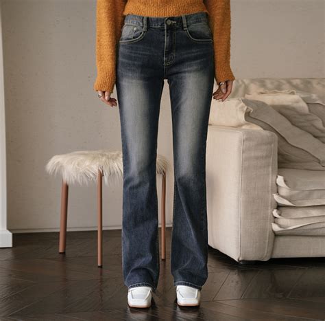 지젤에스파 연우 착용 누디스 워싱 부츠 데님 팬츠