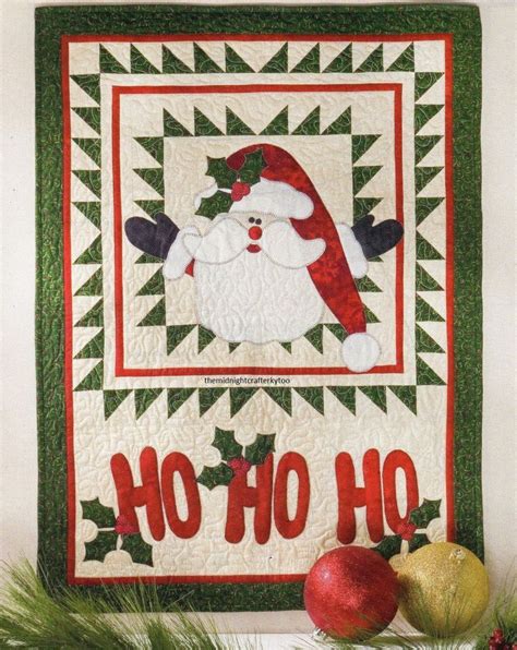 Ho Ho Ho Wall Quilt Quilt Pattern Piecedapplique Jw Christmas Quilts