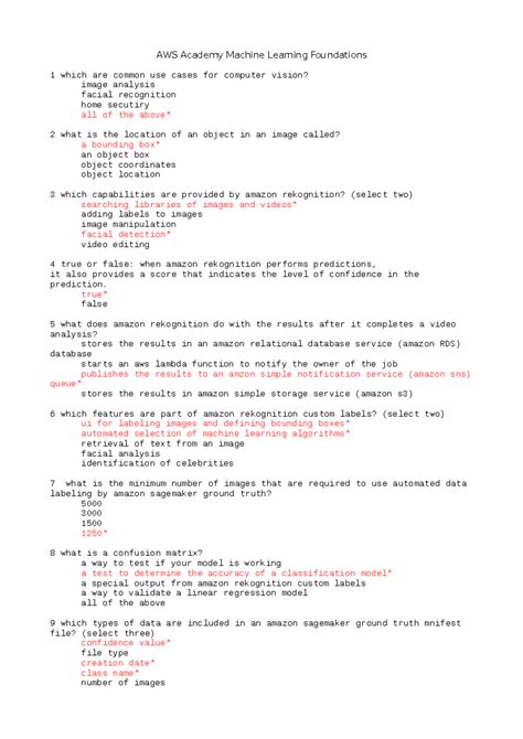 Aws Academy Machine Learning Foundations Aws Module 5 Aws Academy Machine Learning Foundations