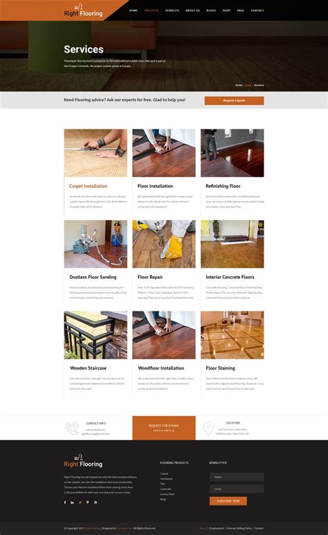 Flooring And Tiling PSD Template Flooring Refinishing Floors Floor Installation