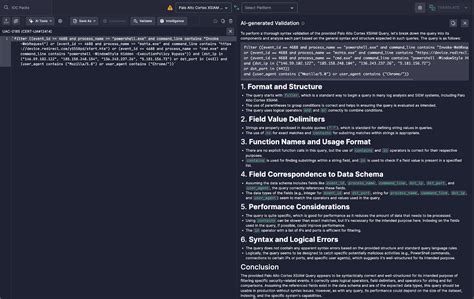 Ai Powered Query Validation For Cortex Xsiam Detection Source Ciso2cisocom