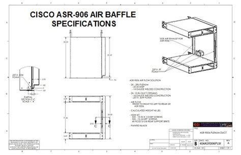 Cisco Asr906 Router Air Baffleair Plenum Model 404asr9006plm