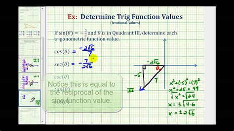 New Version Available Find Trig Function Values Given The Sine Value