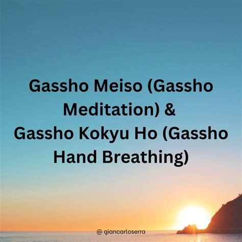 Gassho Meiso Gassho Meditation And Gassho Kokyu Ho Gassho Hand