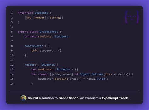 Anurat S Solution For Grade School In TypeScript On Exercism