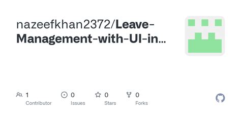 GitHub Nazeefkhan Leave Management With UI In JSwing