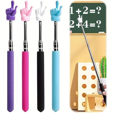 Random Color School Teacher Pointer 47 Counts Retractable Finger