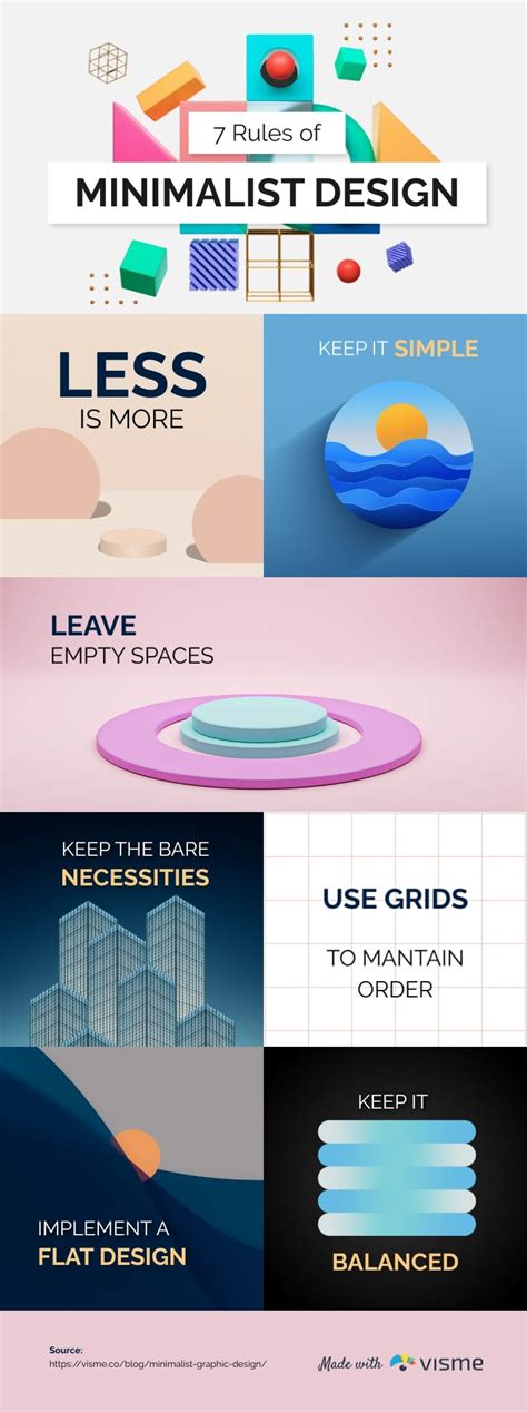 7 Rules Of Minimalist Design Infographic Template Visme