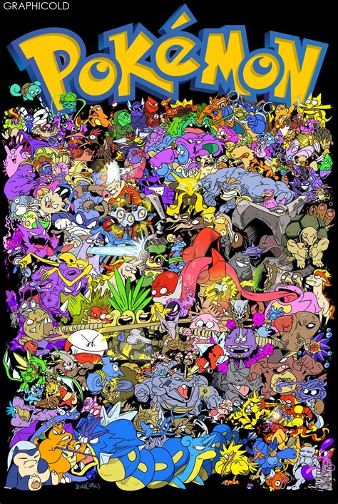 Unleash The Power Of Pokemon With Our Vibrant Poster Graphicold
