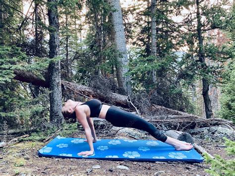 Upward Plank Pose Purvottanasana Redhead Yoga Girl Yogini Doing Yoga