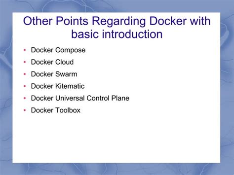 Docker Basics Ppt