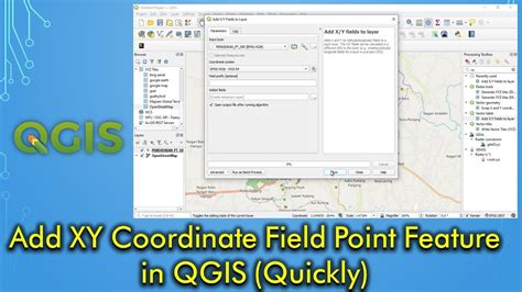 How To Quickly Add Xy Coordinate Field Point Feature In Qgis Youtube