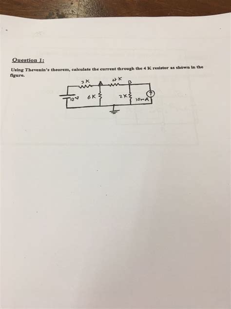 Solved Using Thevenin S Theorem Calculate The Current Chegg