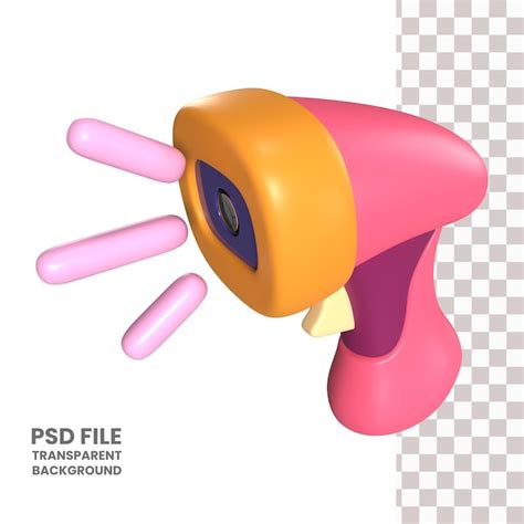 Ícone De Ilustração 3d Do Scanner De Código De Barras Psd Premium