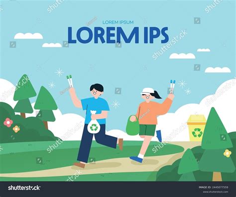 Environment Day Nature Conservation Campaign Illustration Stock Vector