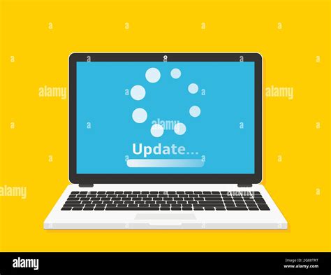 System Software Update Concept Loading Process On Laptop Screen