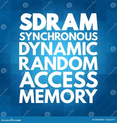 Sdram Synchronous Dynamic Random Access Memory Acronym Technology Concept Background Stock