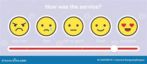 Feedback Emoji Infographic Level Of Satisfaction Rating For Service