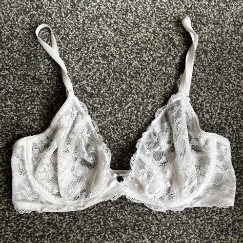 Boux Avenue White Lace ‘mollie Unpadded Plunge Bra Depop