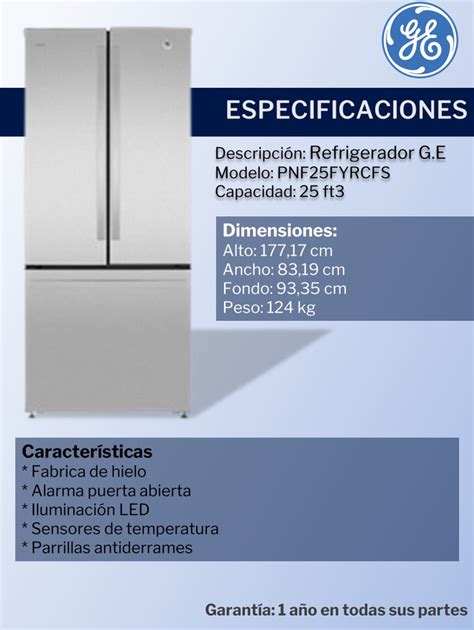 Refrigerador General Electric Mod Pnf25fyrcfs
