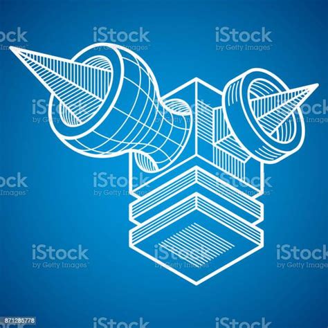 추상 벡터 기하학적 형태 3d 다각형 형상 0명에 대한 스톡 벡터 아트 및 기타 이미지 0명 3차원 형태 건설 산업 Istock